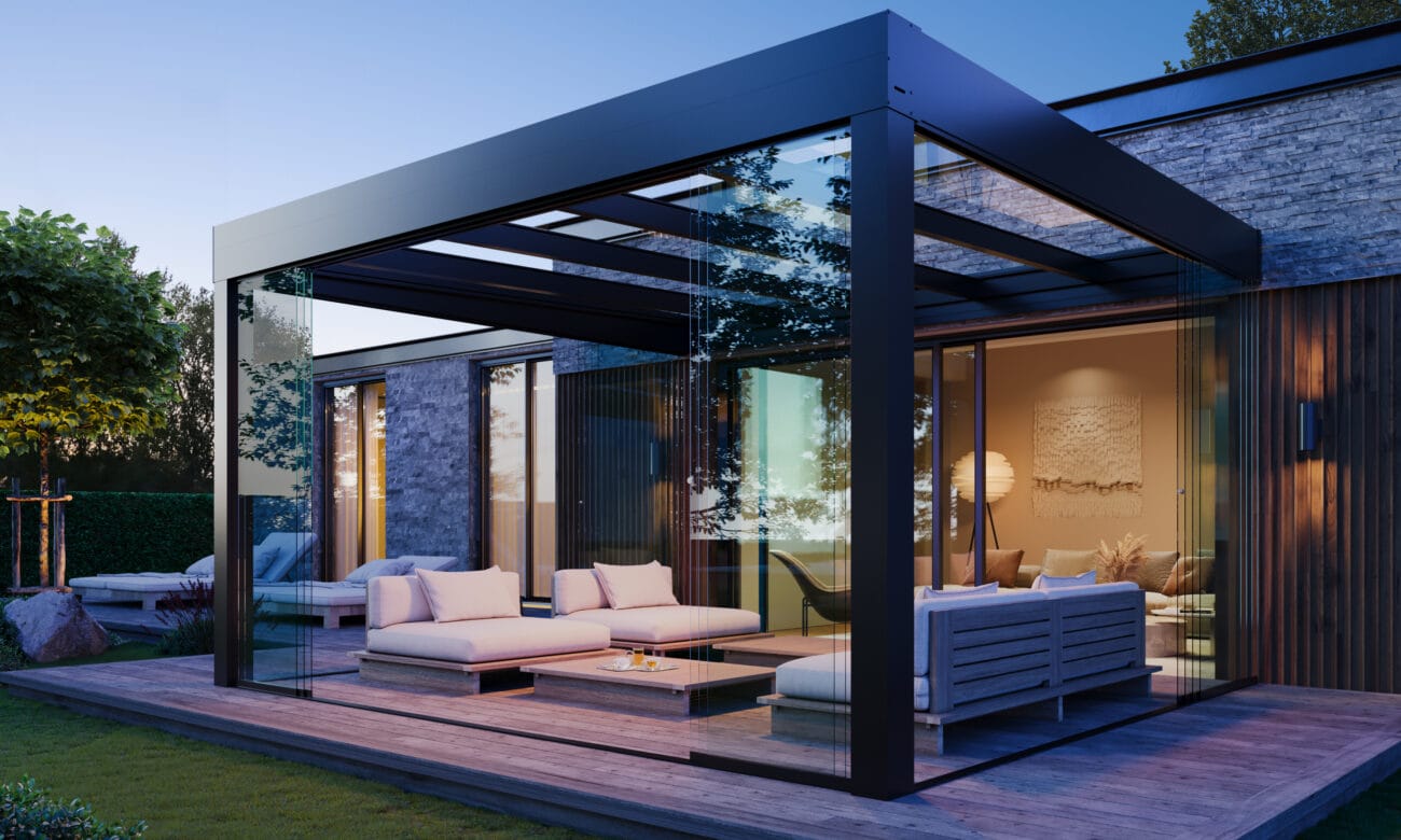 Pergola med tak og vegger - Ditt Uterom